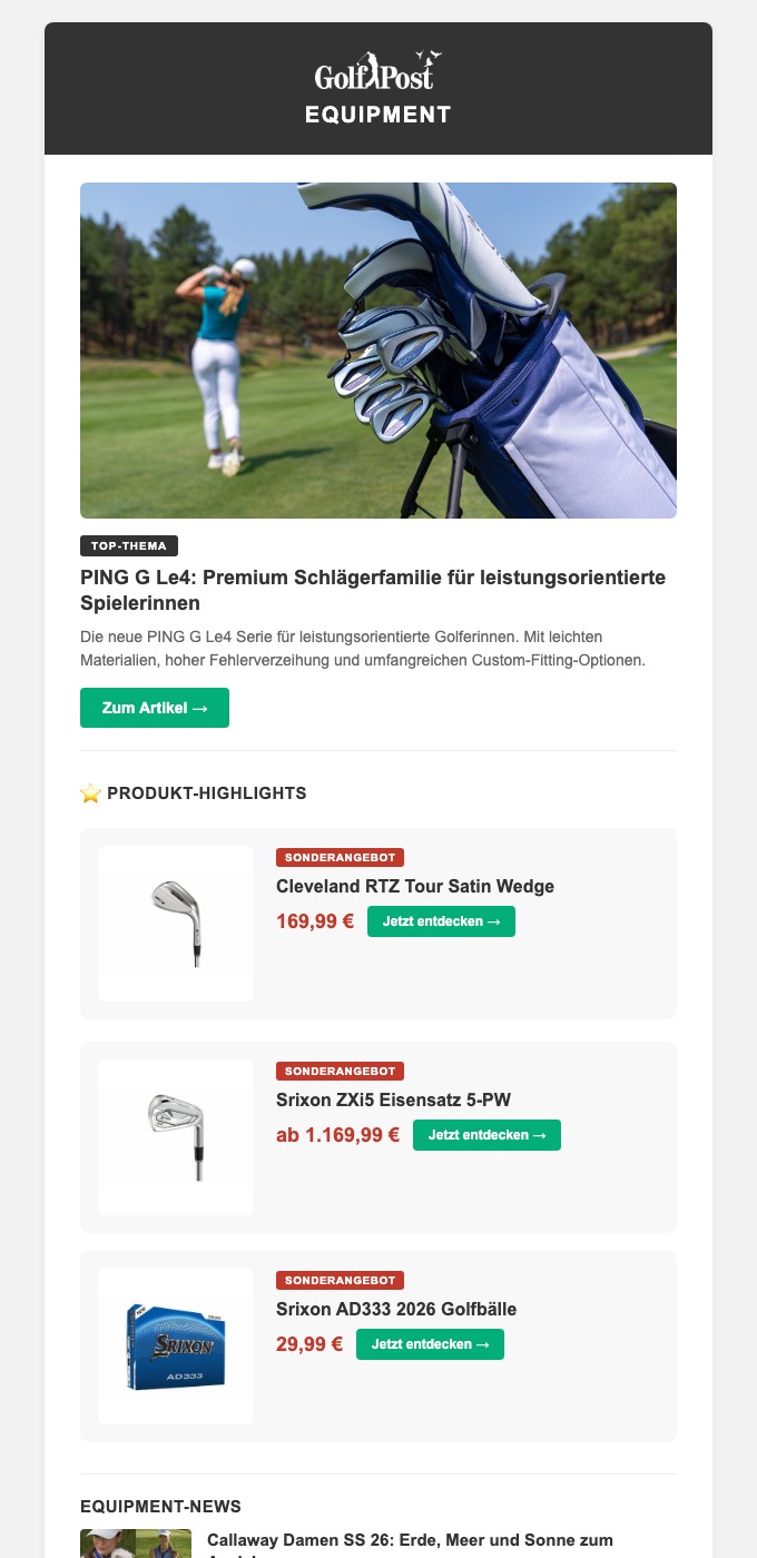 GC Abenberg: SURF IN Equipment-Show am Pfingstmontag - Golf Post